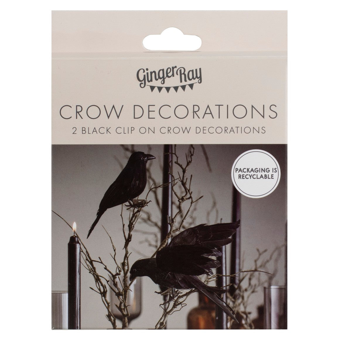 Clip on Crow Decorations – Wrapped!